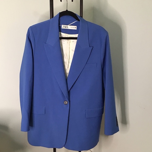 Zara | Jackets & Coats | Zara Royal Blue Suit Jacket | Poshmark